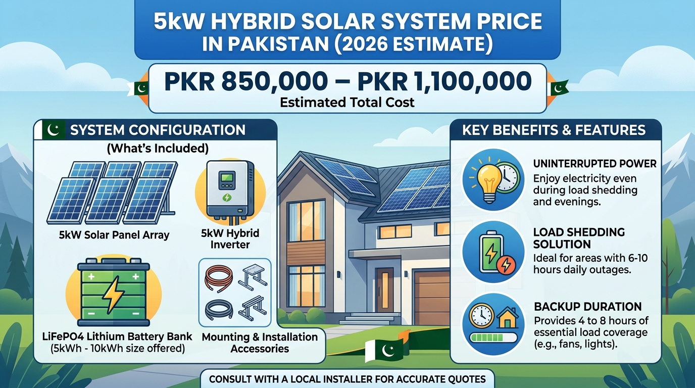5kW Solar System Price in Pakistan 2026 Guide